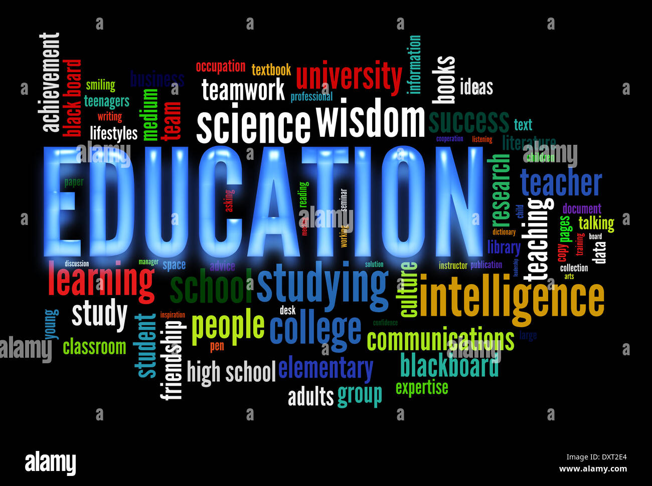 Education word cloud concept image Stock Photo - Alamy