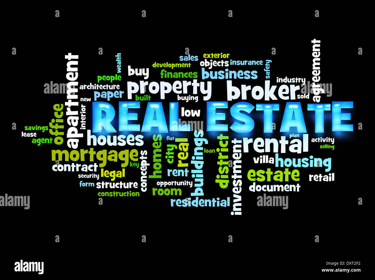 Real estate word cloud hi-res stock photography and images - Alamy