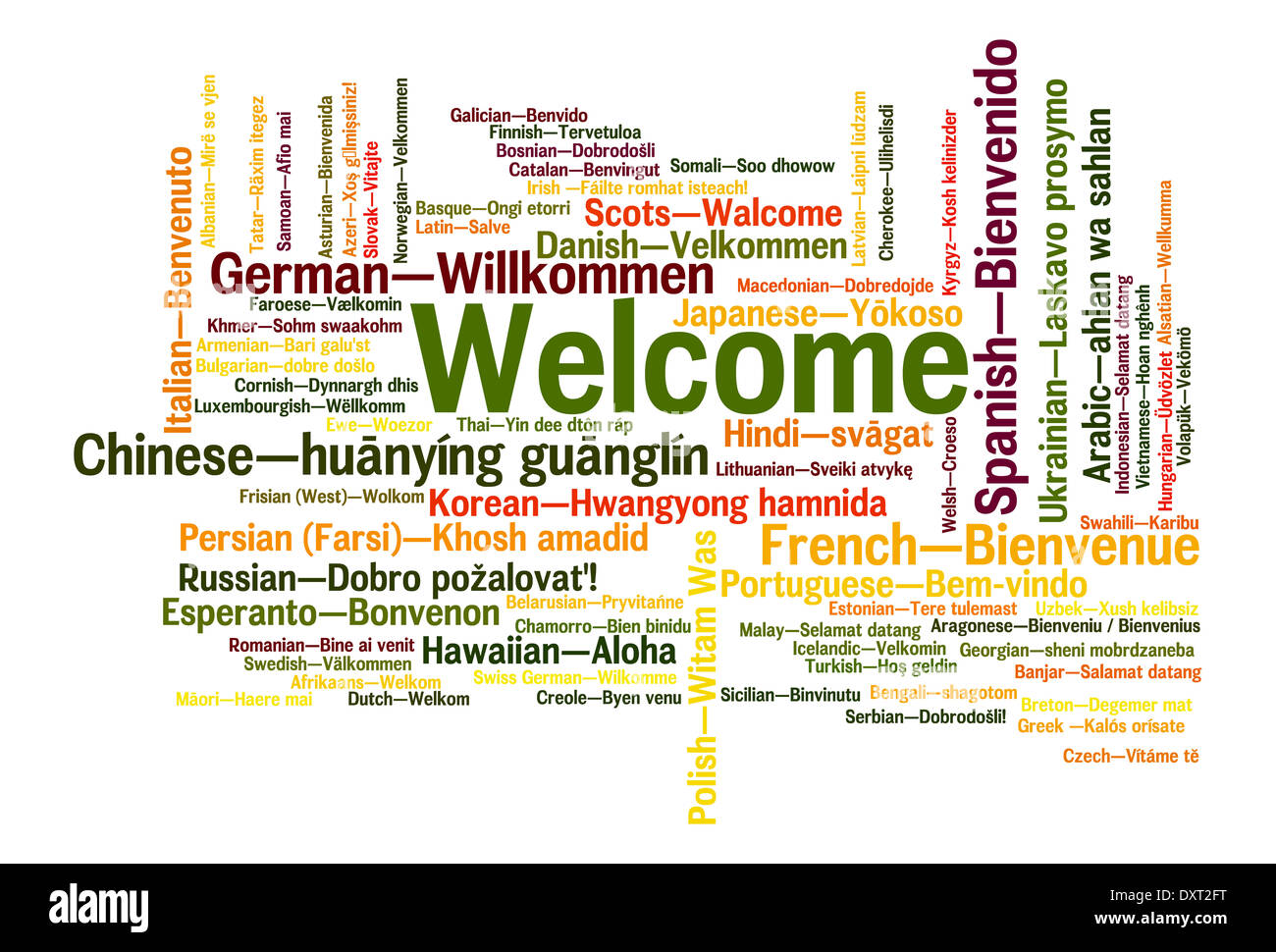 Welcome in different languages hi-res stock photography and images - Alamy