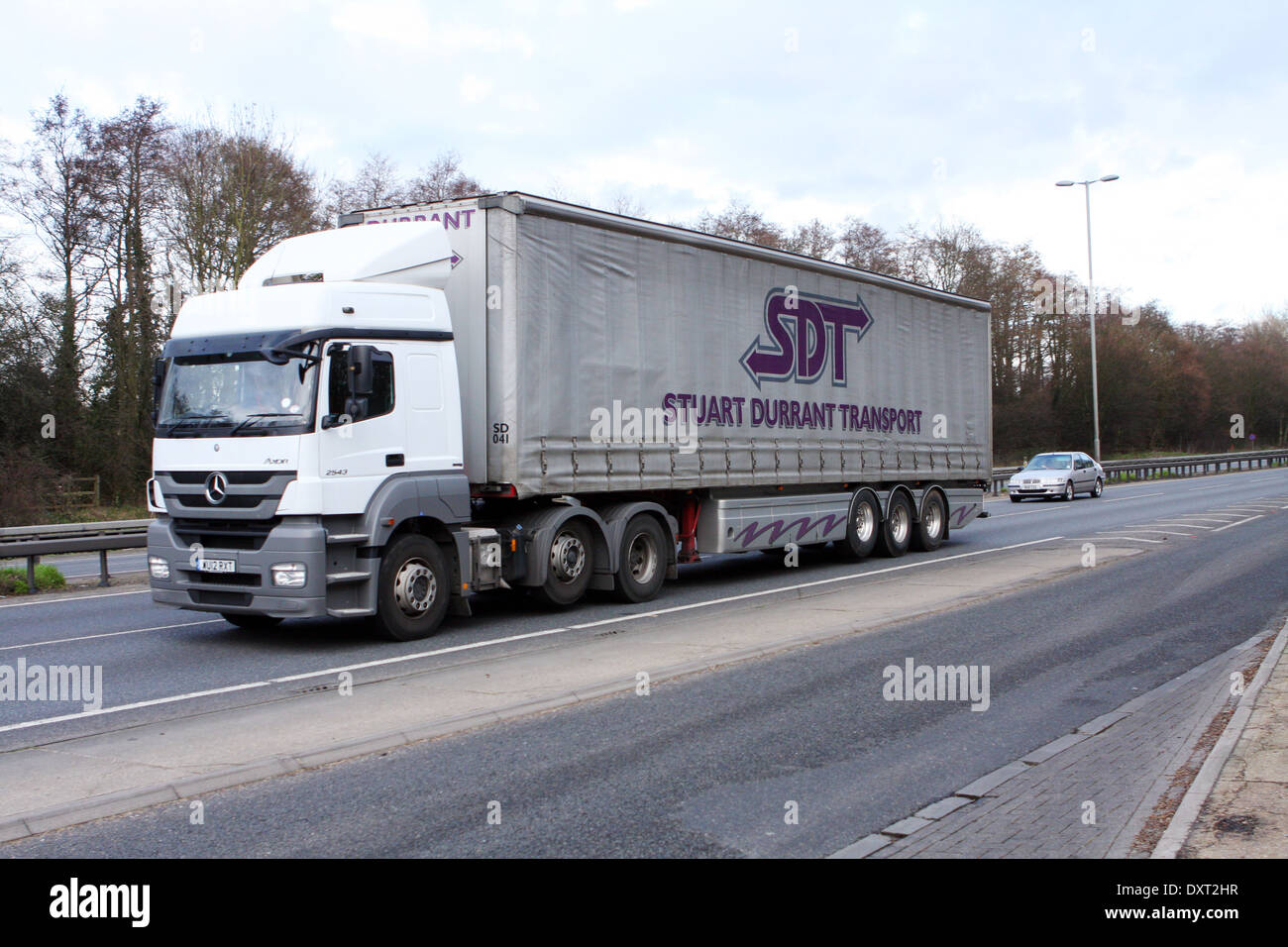 A Stuart Durrant truck traveling along the A12 dual carriageway in ...