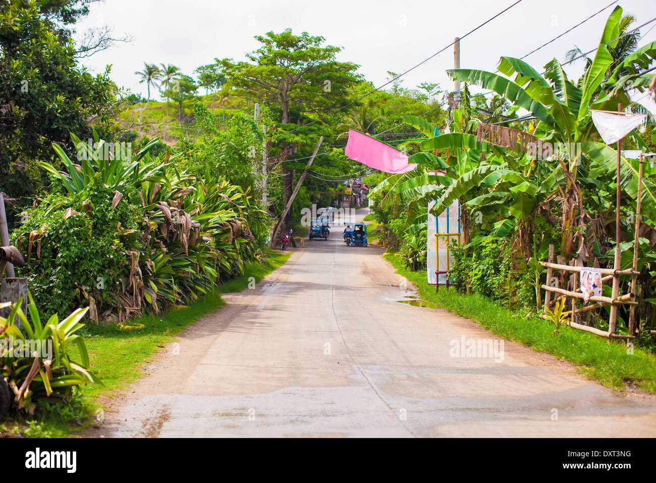 Traditional Filipino village and the road Stock Photo - Alamy