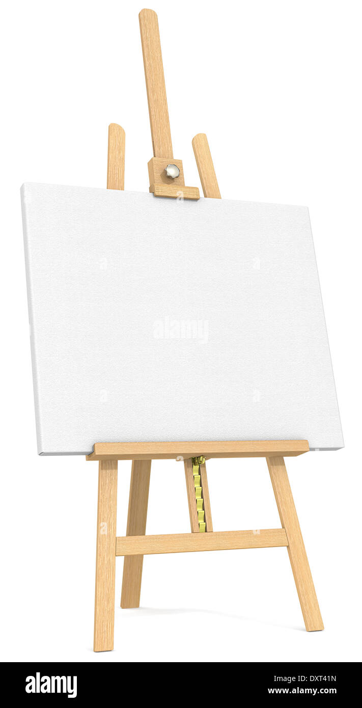 Side view of an Easel and Canvas Stock Photo - Alamy