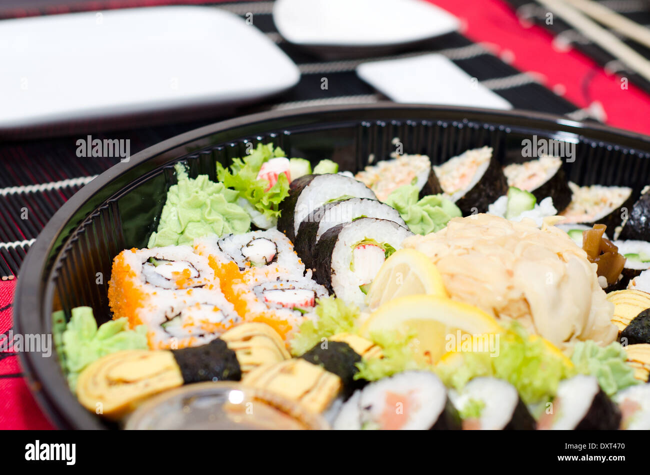 Sushi in japanese restaurant close hi-res stock photography and images ...