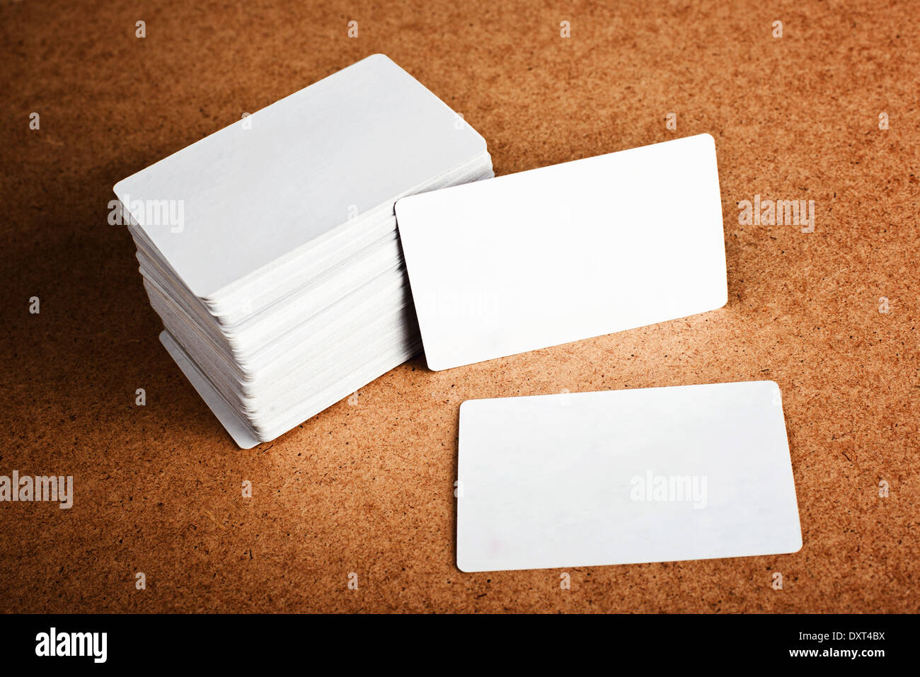 Stack of blank business cards with rounded corners Stock Photo - Alamy