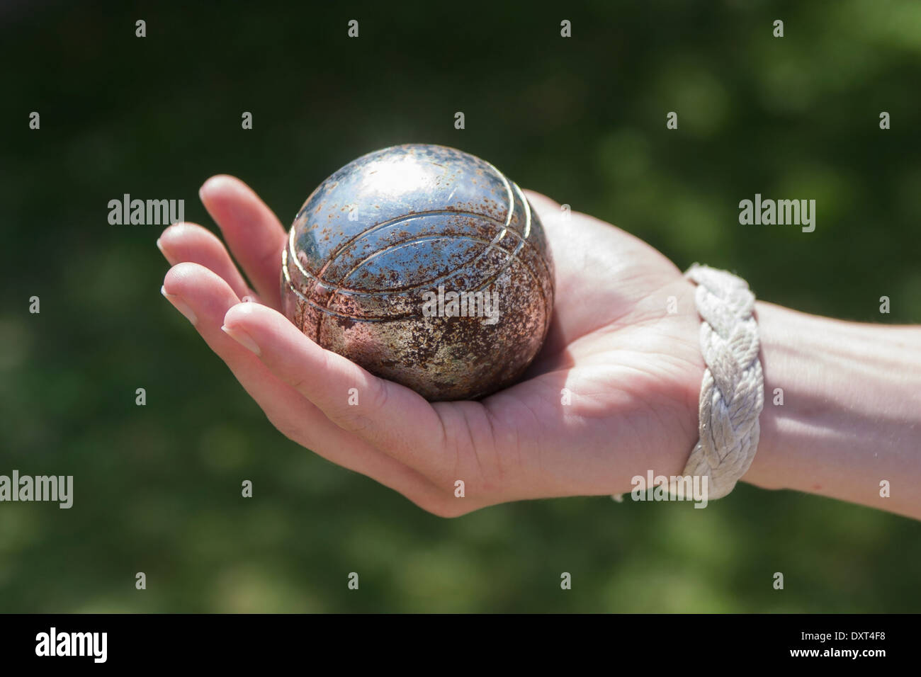 boule ball in hand Stock Photo - Alamy