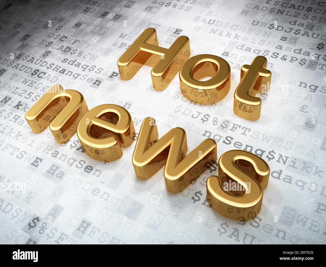 News concept: Golden Hot News on digital background Stock Photo - Alamy