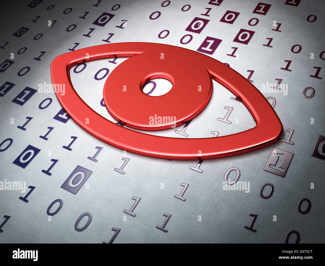 Privacy concept: Eye on Binary Code background Stock Photo - Alamy
