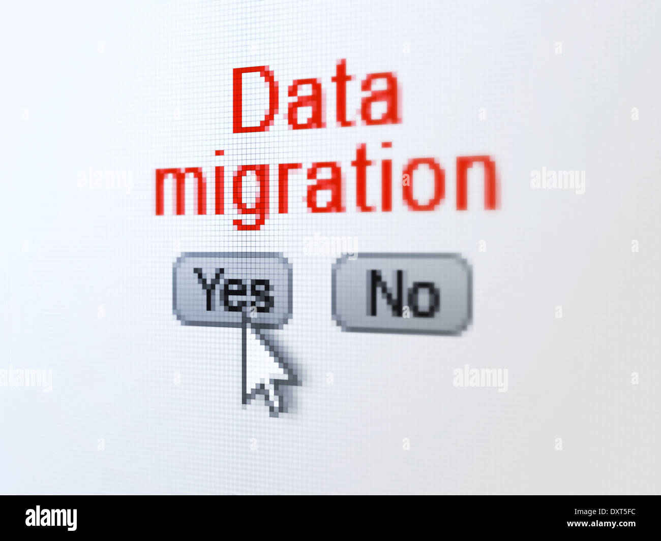 Information concept: Data Migration on digital computer screen Stock ...