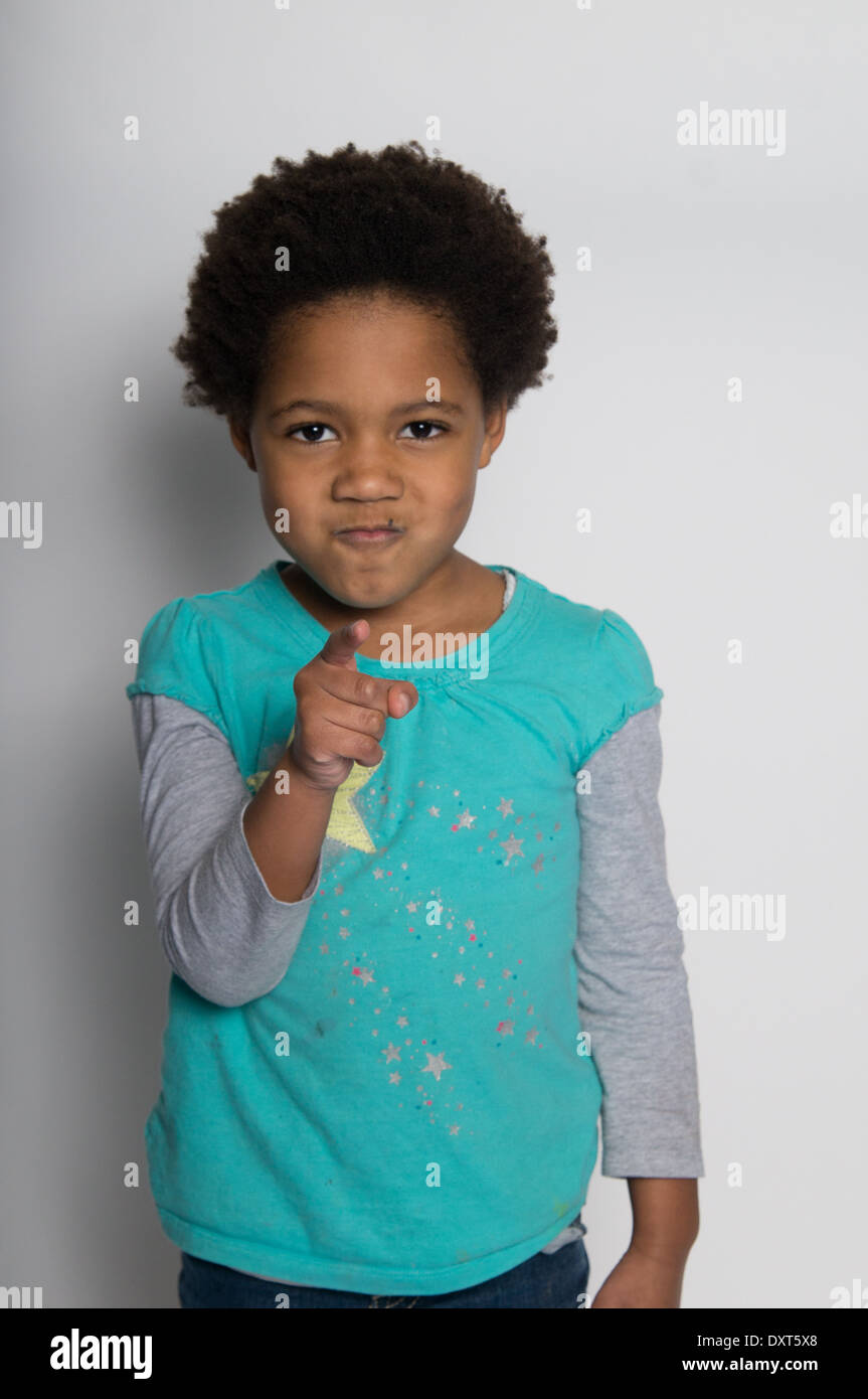 A young angry girl accuses someone Stock Photo - Alamy