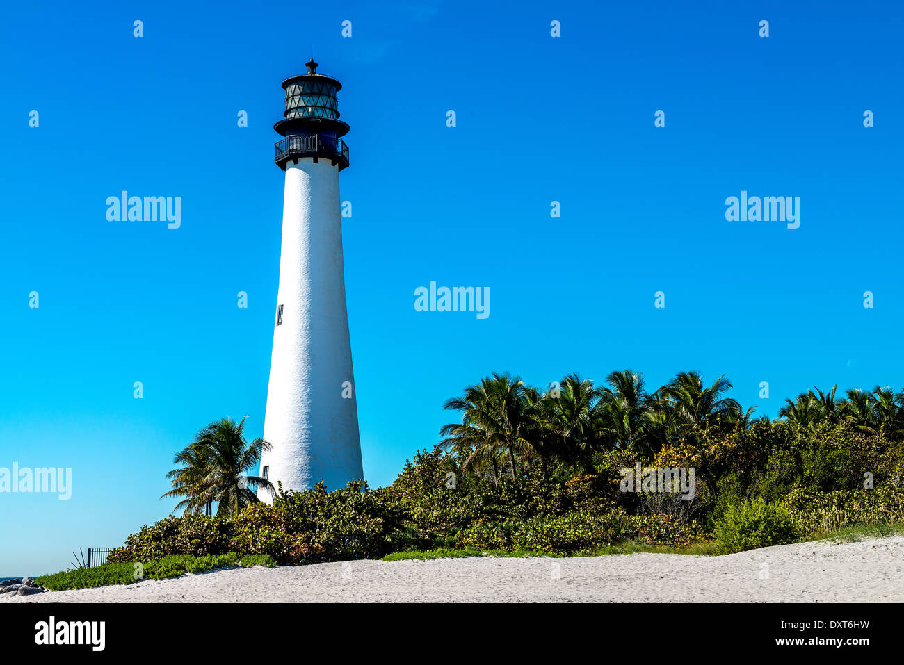 Cape Florida Lighthouse, Key Biscayne, Miami, Florida, USA Stock Photo ...