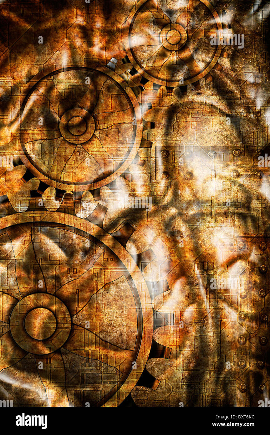 steampunk abstract background Stock Photo - Alamy