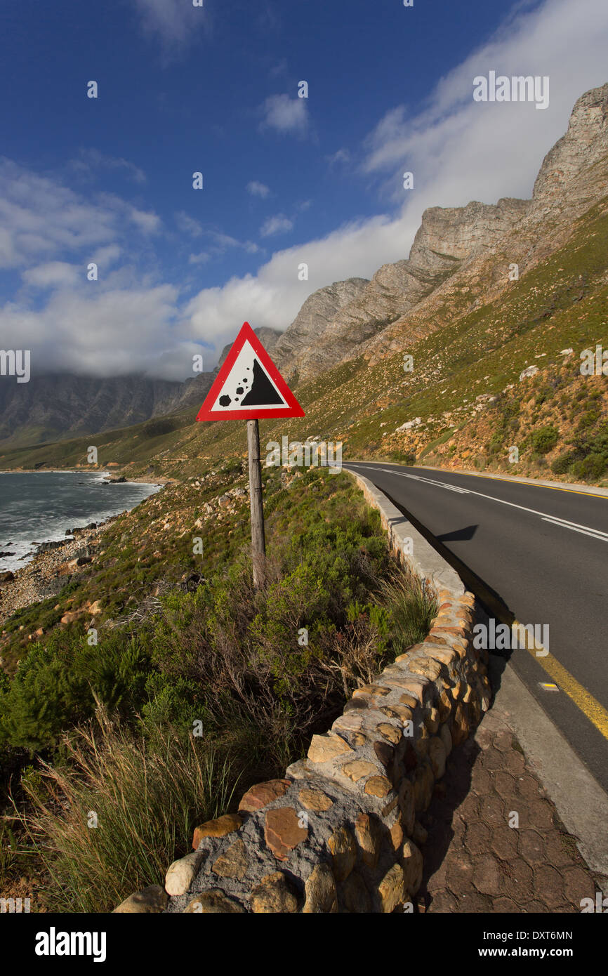 Falling Rocks Road Sign Road Sign High Resolution Stock Photography and ...