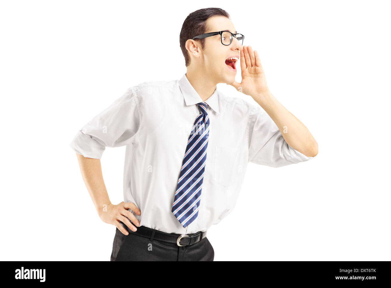 Portrait screaming businessman hi-res stock photography and images - Alamy