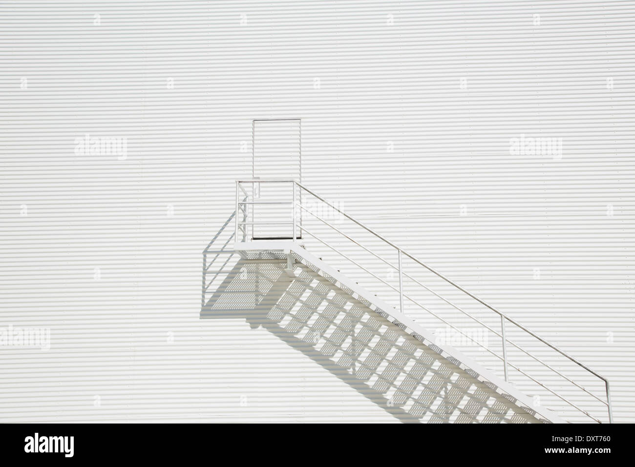 Stairs along building Stock Photo - Alamy