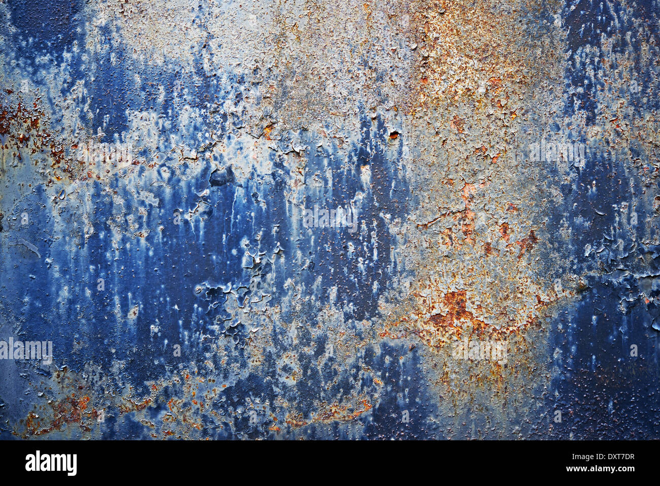 Blue Paint Corroded Metal Background. Cool Grungy Rusty Metal Texture ...