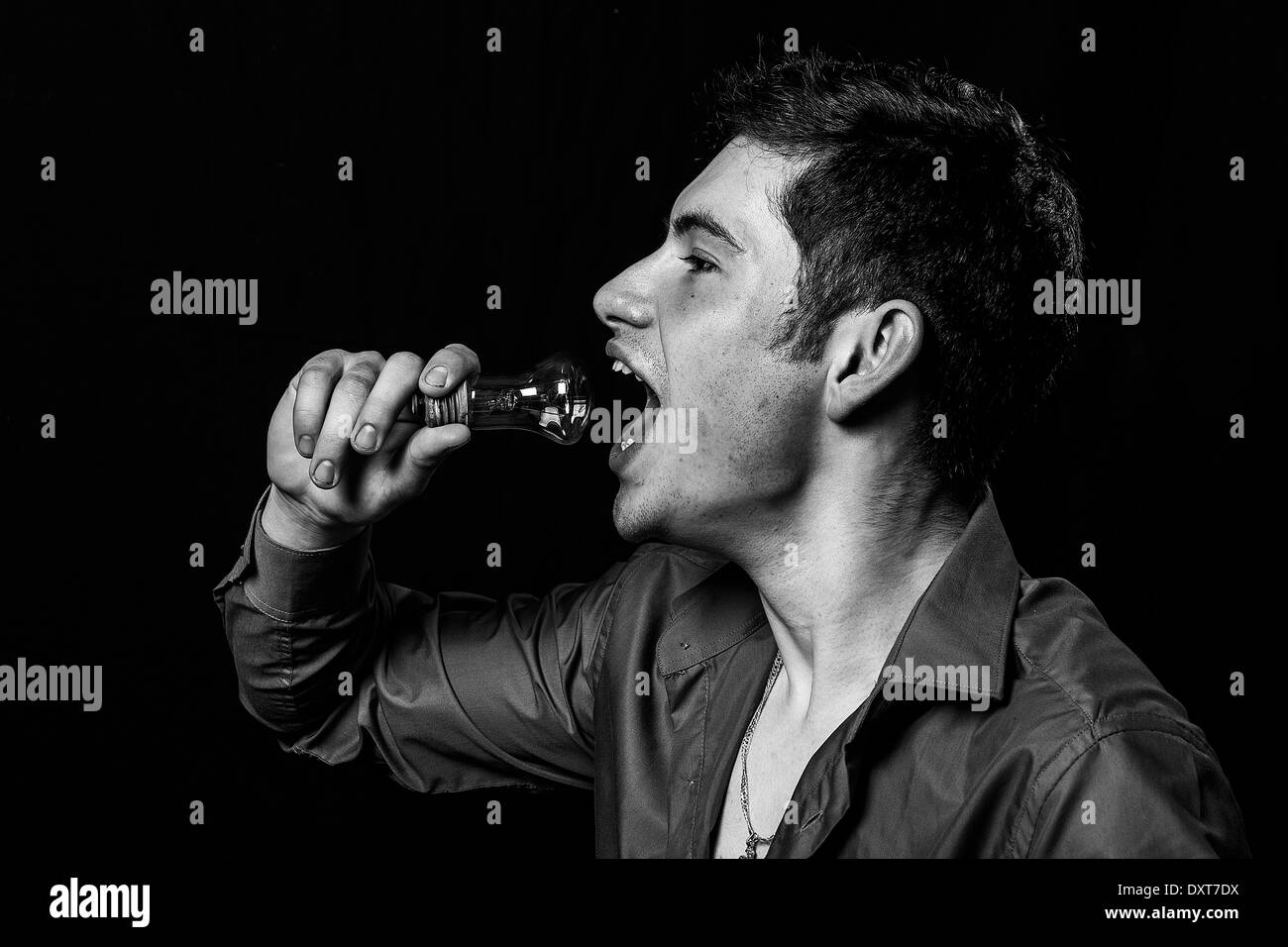 Lightbulb in the mouth hi-res stock photography and images - Alamy