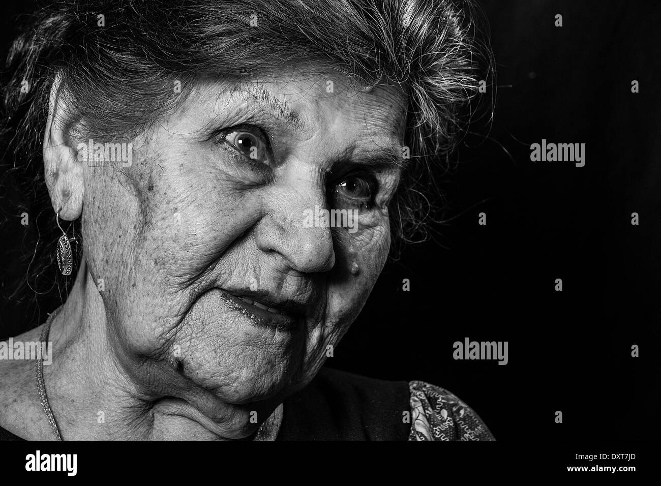 view of an old woman Stock Photo - Alamy
