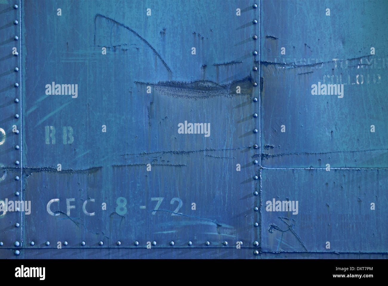 Dirty Blue Metal Wall Photo Background Stock Photo - Alamy