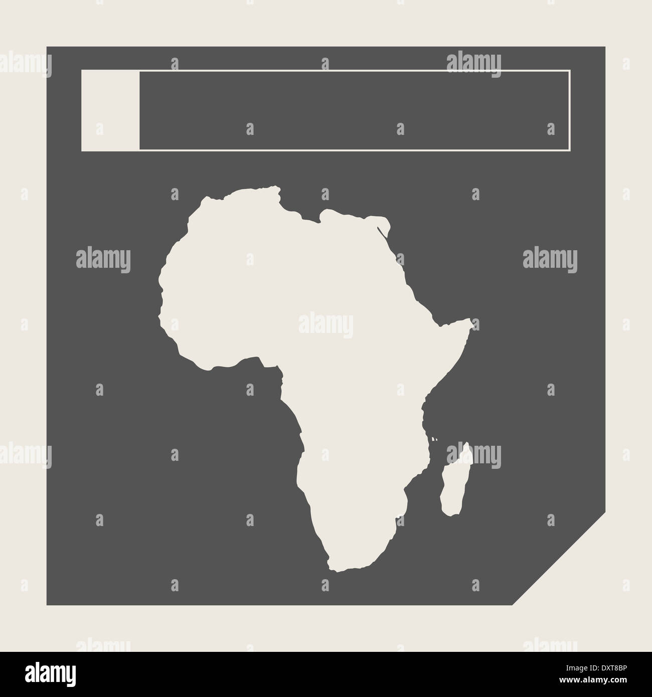Africa map button in responsive flat web design map button isolated ...