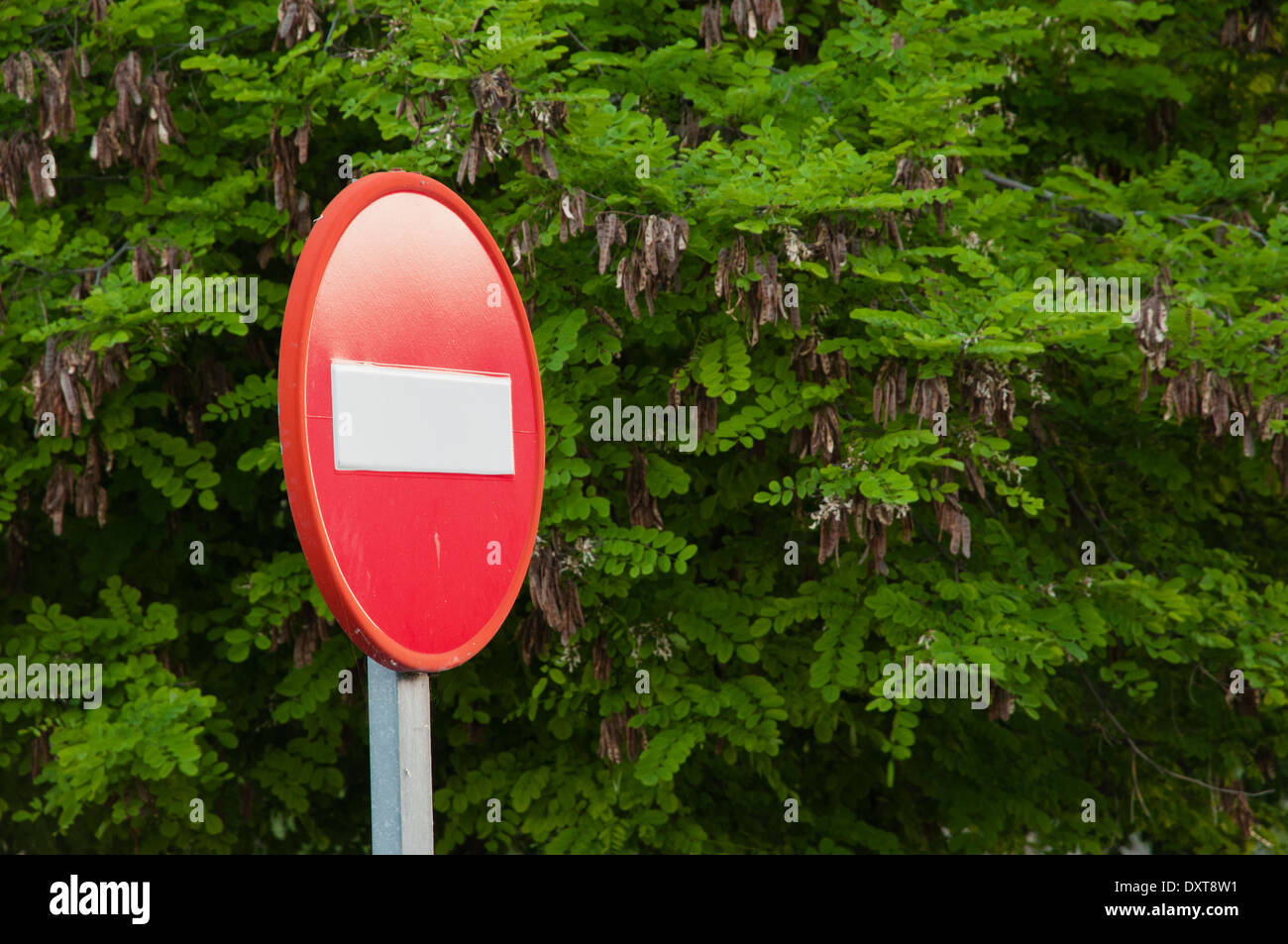 Forbidden entrance road sign indicator, La Rioja, Spain Stock Photo - Alamy
