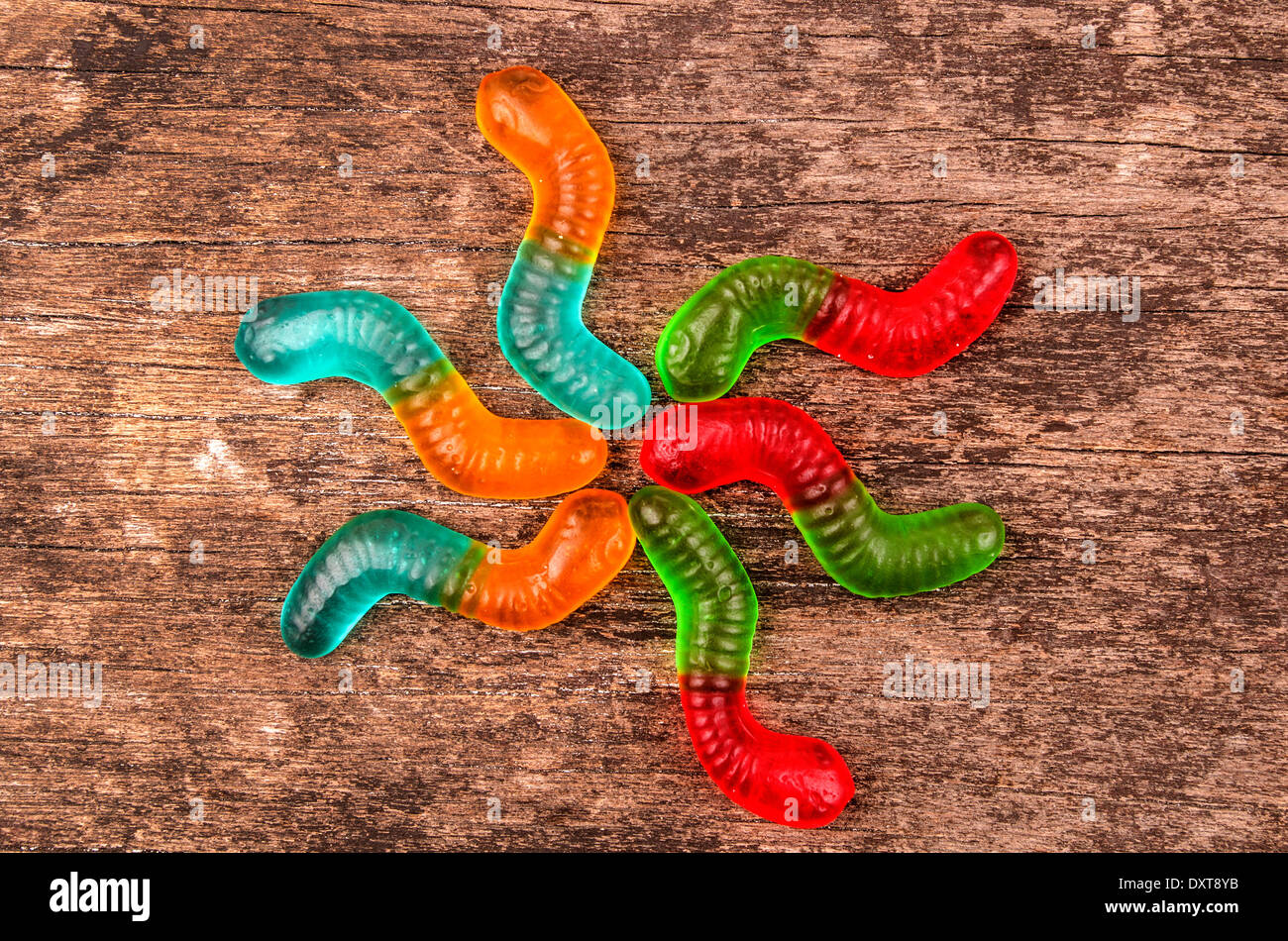 gummy jelly candy worms Stock Photo - Alamy
