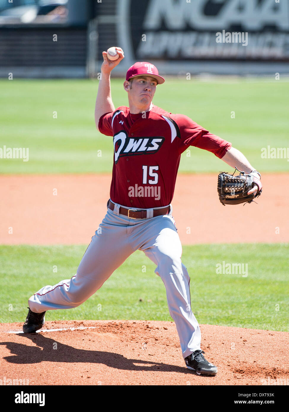 March 30, 2014 - Orlando, FL, U.S: Starting Temple pitcher Ryan Kuehn ...