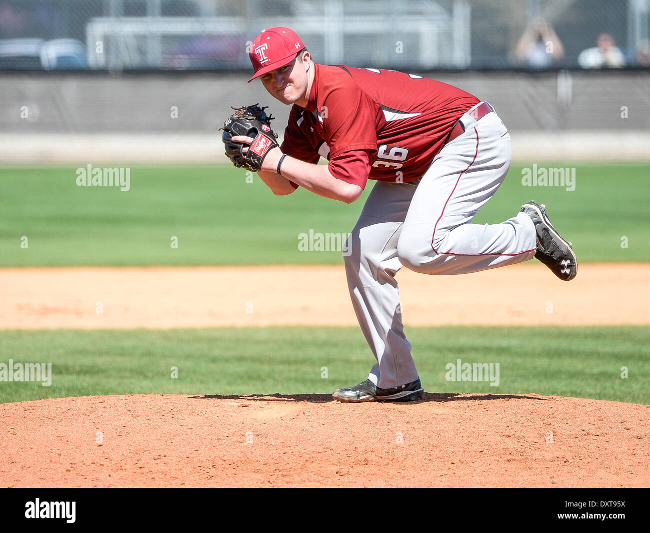 March 30, 2014 - Orlando, FL, U.S: Relief Temple pitcher Dan Wasson (36 ...