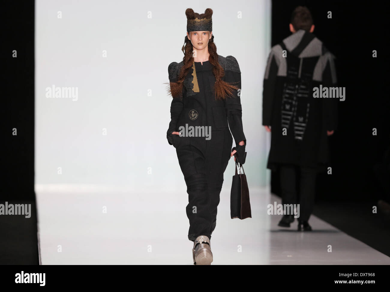 Moscow, Russia. 30th Mar, 2014. Models at the catwalk during the ...