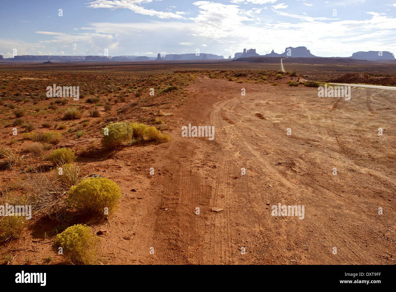 Arizona Valley. Desert Valley and Monuments Valley in a Distance ...
