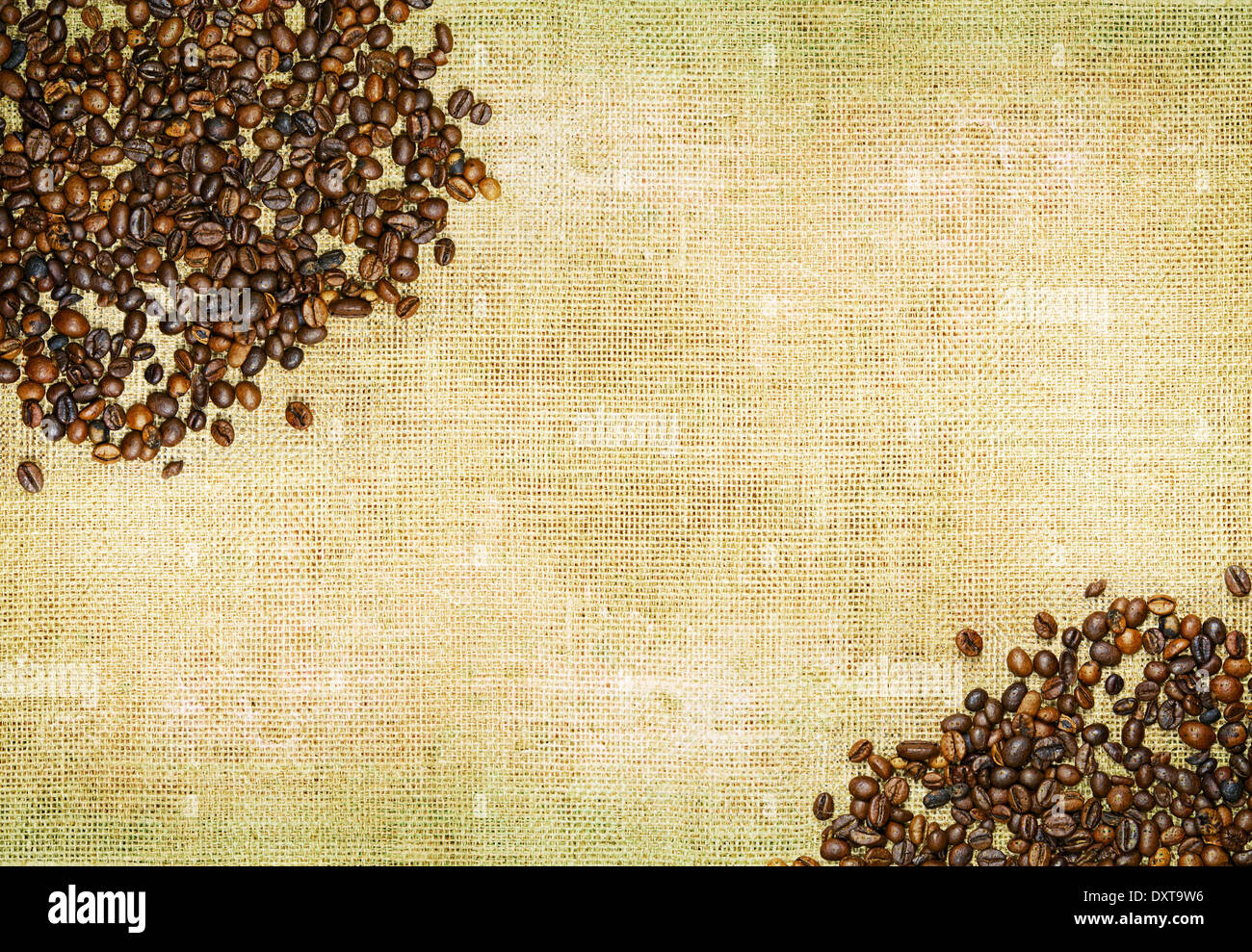 Horizontal Coffee Backdrop. Canvas Background with Raw Coffee Beans ...