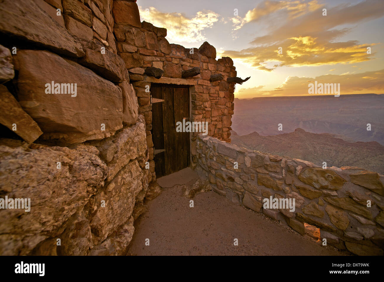 Grand Canyon Historic Building Attached to Watch Tower. Grand Canyon ...