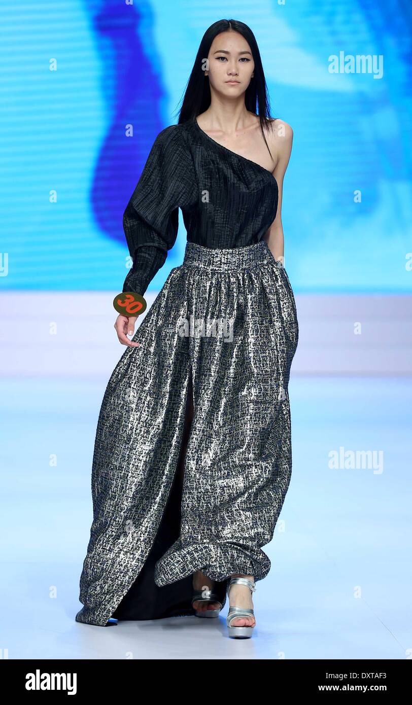 Beijing, China. 30th Mar, 2014. Contestant Zhang Li, who finally won ...