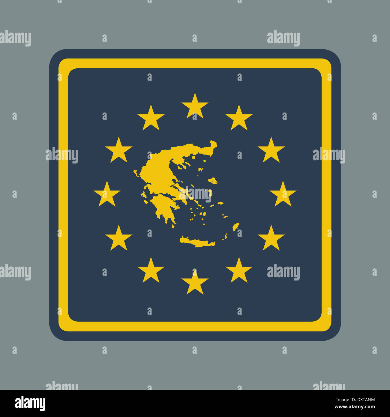 Greece European flag button in flat responsive web design style ...