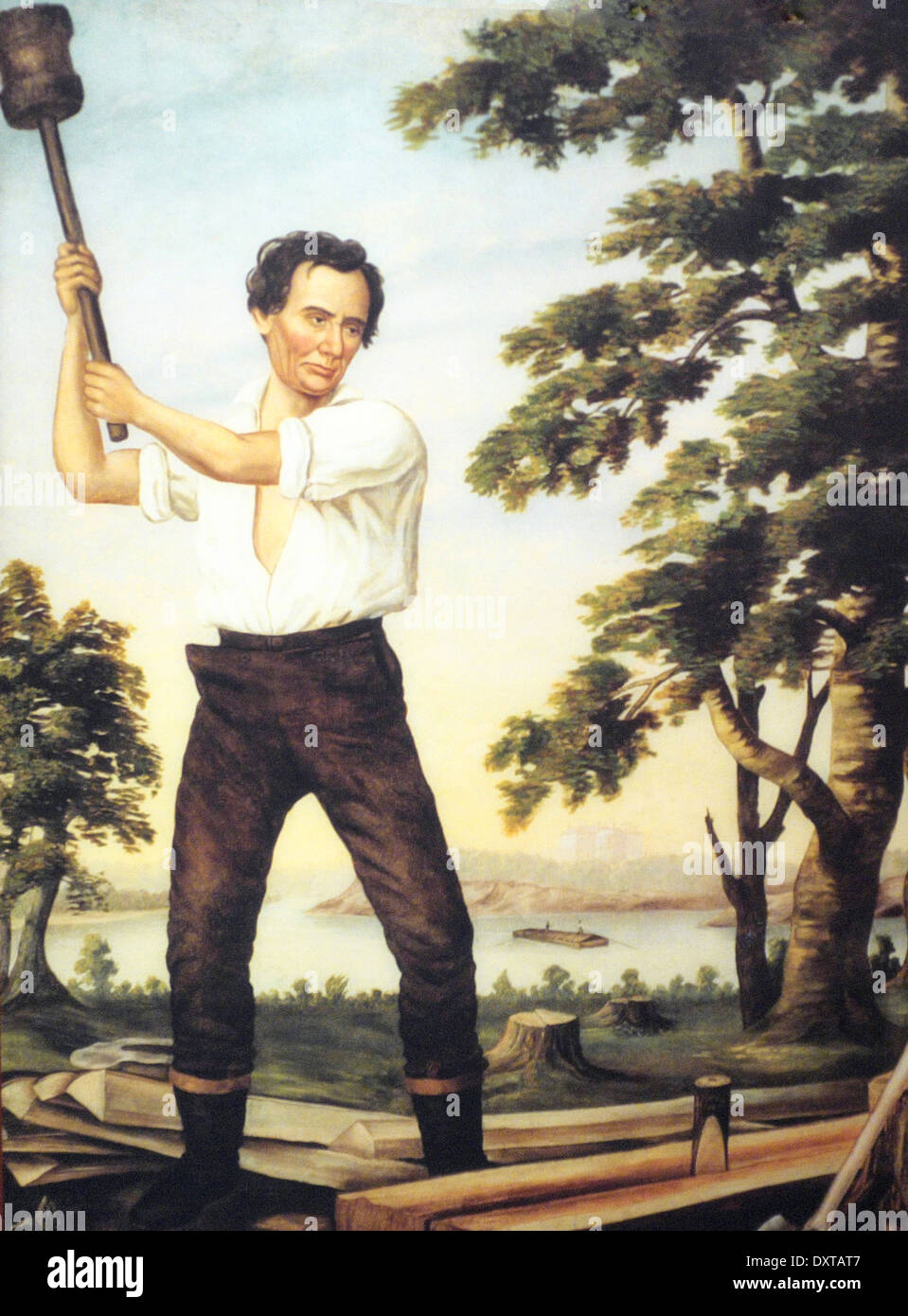 The Rail Splitter 1860 Abraham Lincoln Campaign picture. His humble ...