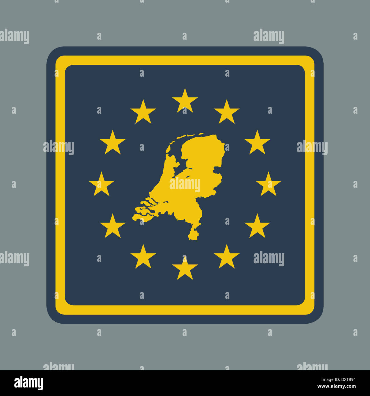 Netherlands European flag button in flat responsive web design style ...