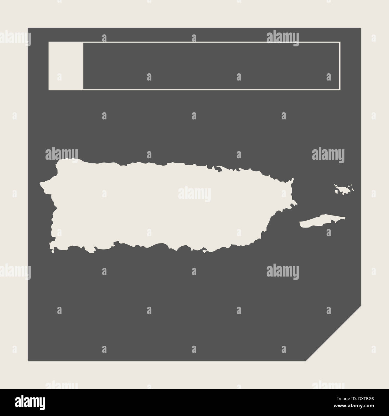 Puerto Rico map button in responsive flat web design map button ...