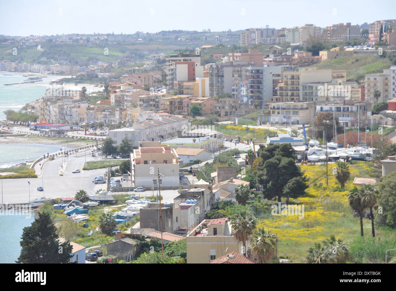Port of the medieval town of Sciacca, Sicily Stock Photo - Alamy