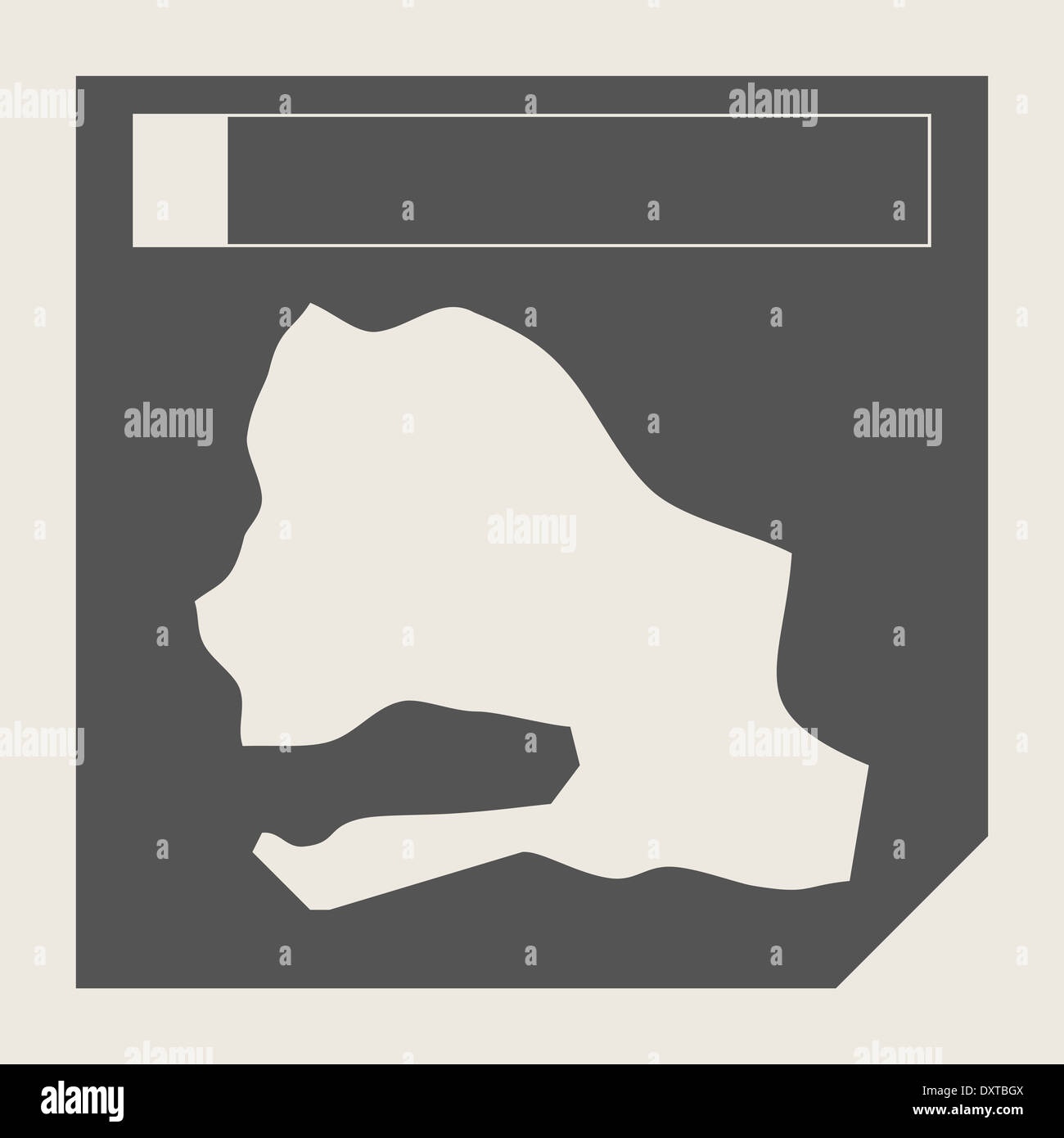 Senegal map button in responsive flat web design map button isolated ...