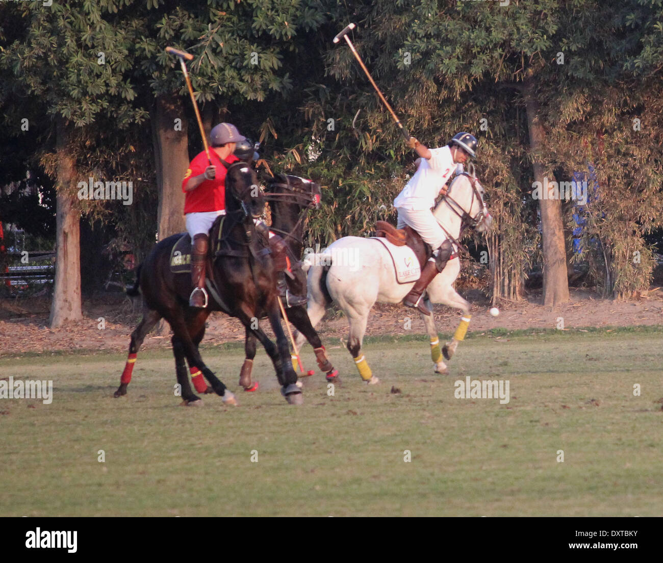 LAHORE,PAKISTAN- MARCH 28: A view of the polo match played between the ...