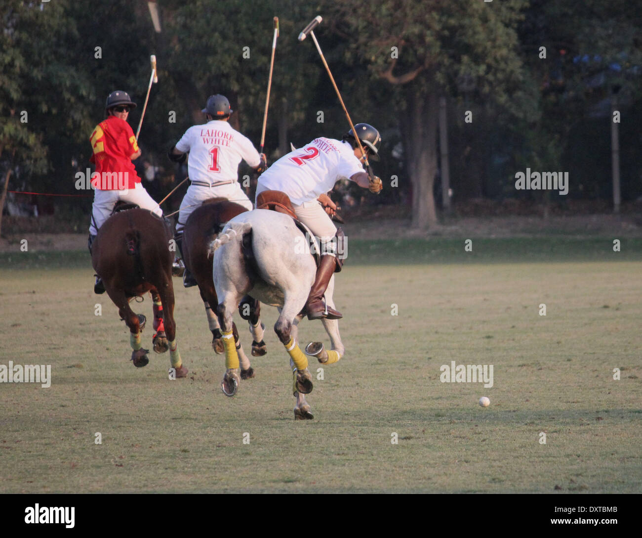 LAHORE,PAKISTAN- MARCH 28: A view of the polo match played between the ...