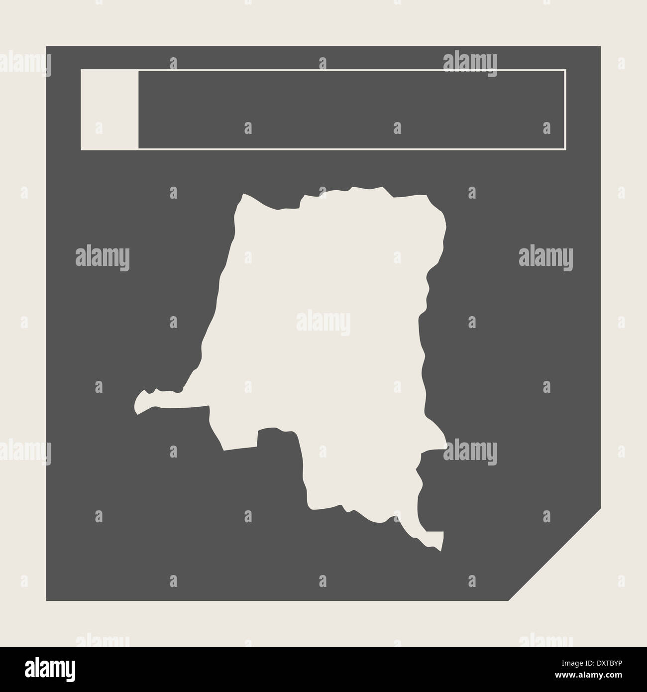 Zaire map button in responsive flat web design map button isolated with ...