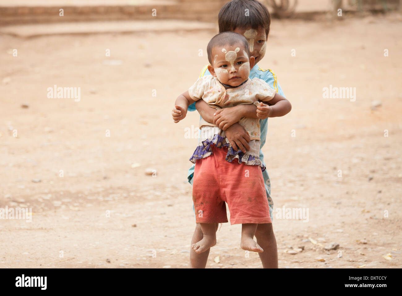 Children playing in Bagan, Myanmar Stock Photo - Alamy