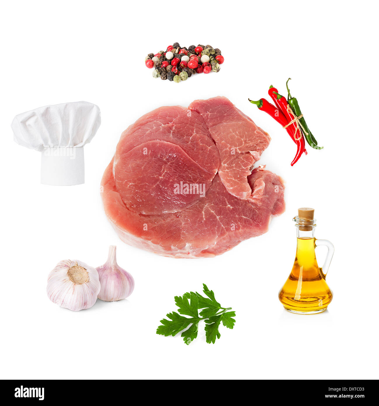 set of products for cooking meat Stock Photo - Alamy