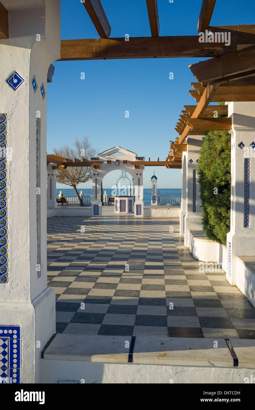Benidorm old town landamark square in Andalusian style Stock Photo - Alamy