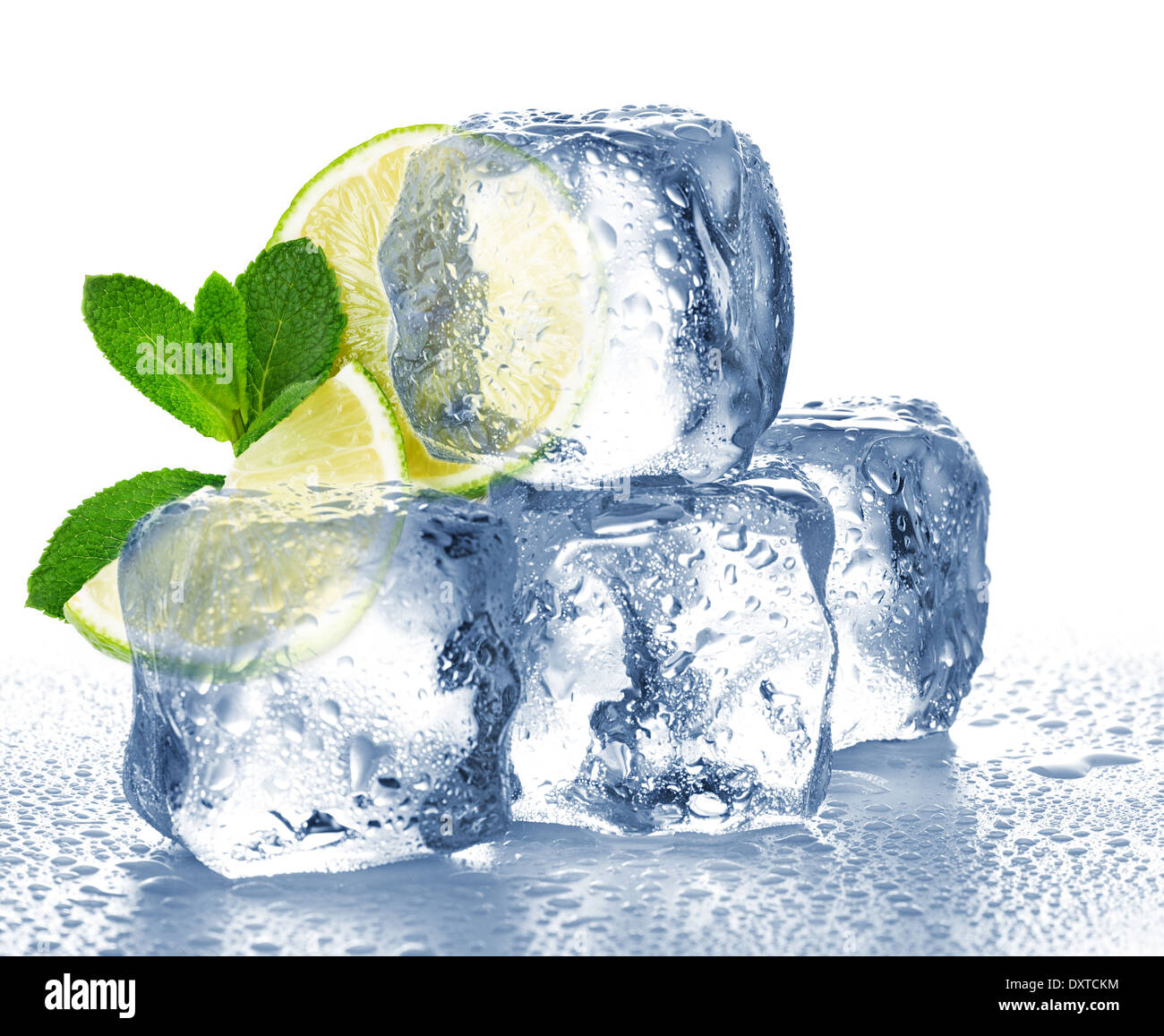 ice cube close up on white background Stock Photo - Alamy