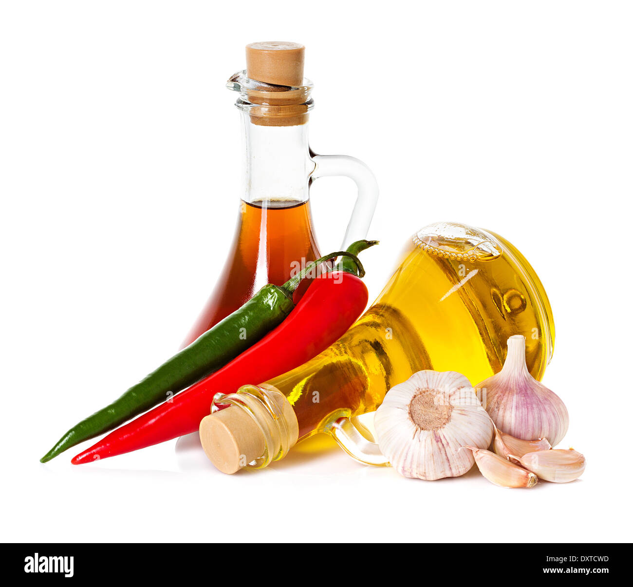 Cutting board spices oil Cut Out Stock Images & Pictures - Alamy