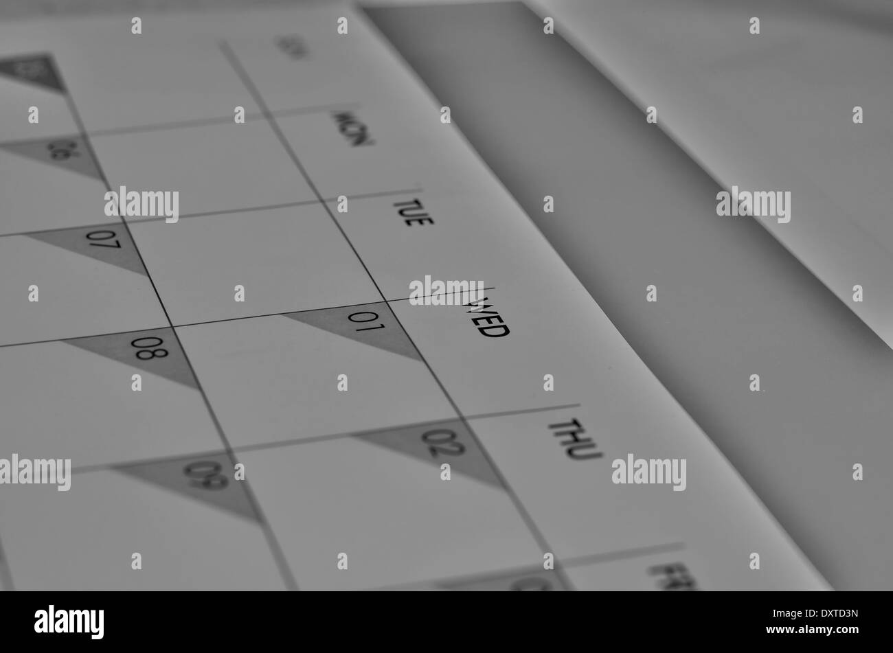 Days week black white Black and White Stock Photos & Images - Alamy