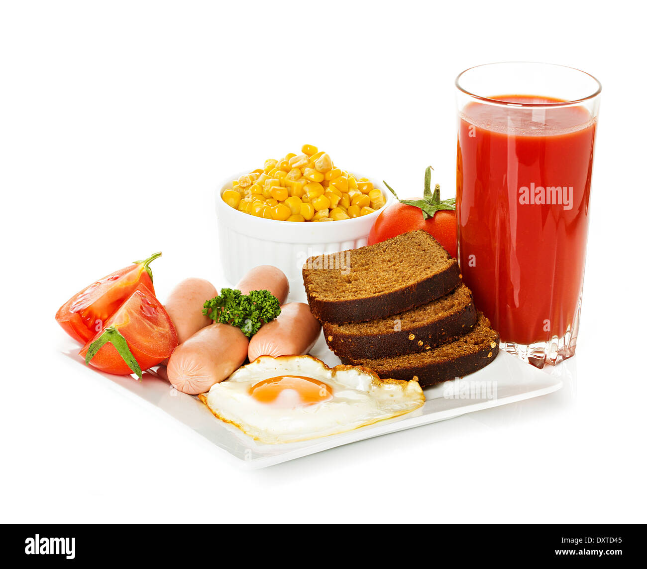 Breakfast two cooked delicious Cut Out Stock Images & Pictures - Alamy