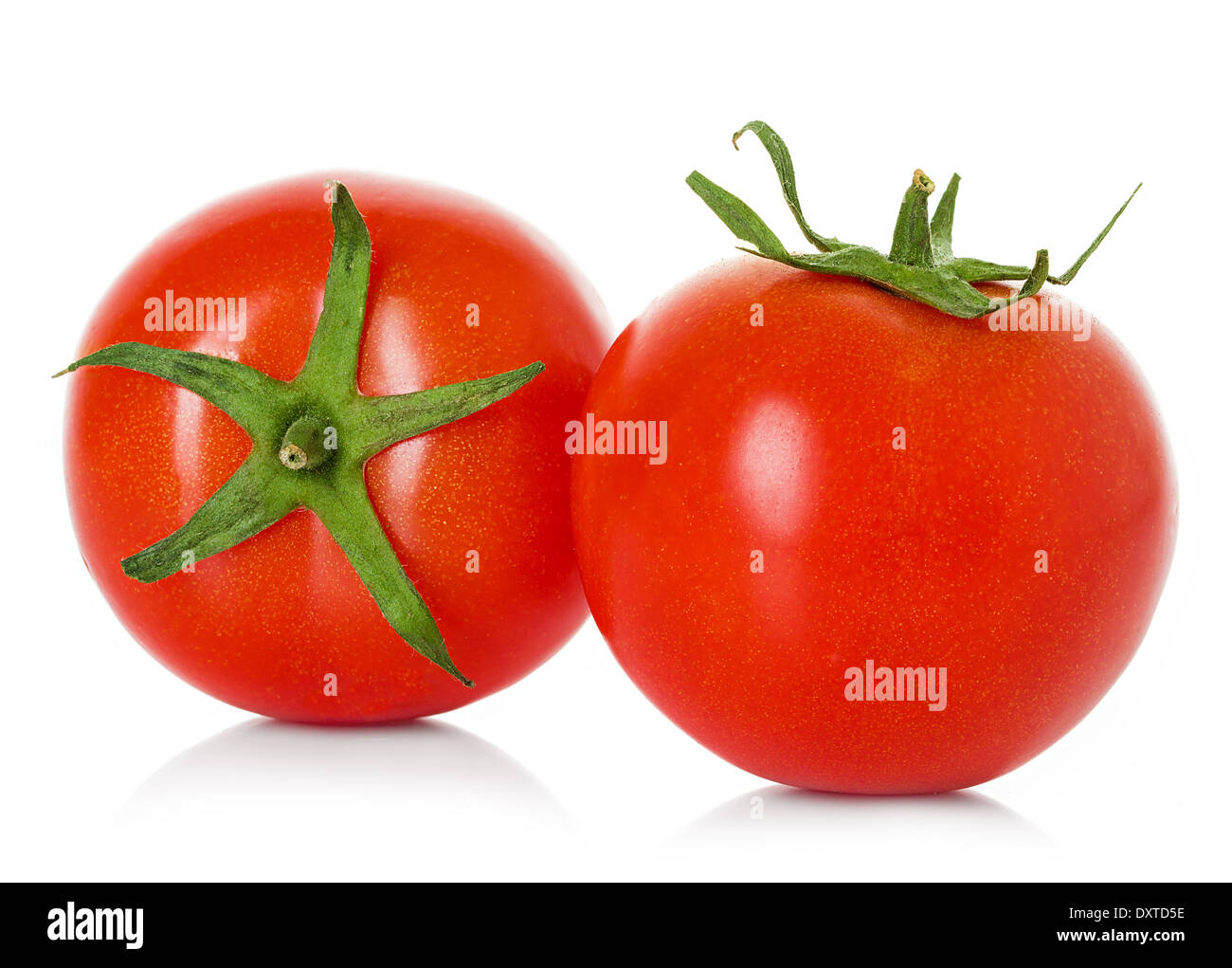 Two tomato isolated on white background Stock Photo - Alamy