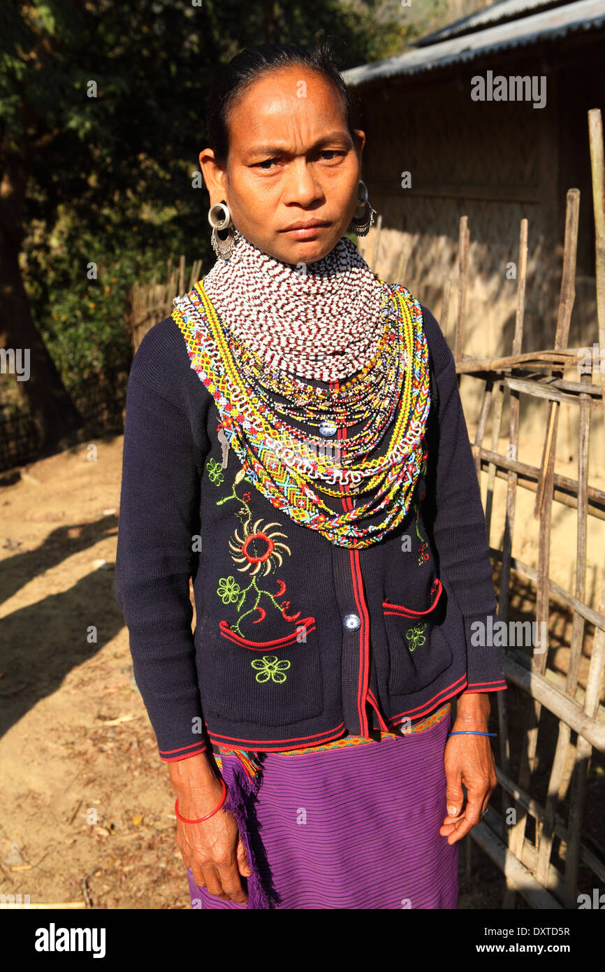 A woman of the Tripura tribe in the Bandarban region of Bangladesh ...